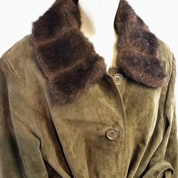 dennis basso | Jackets & Coats | Dennis Basso Fur Washable Suede ...